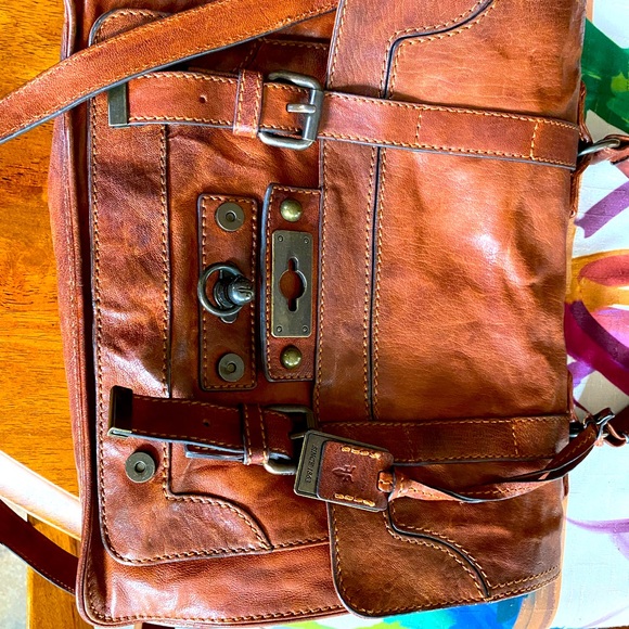 Frye | Bags | Frye Leather Letter Carrier Bag | Poshmark